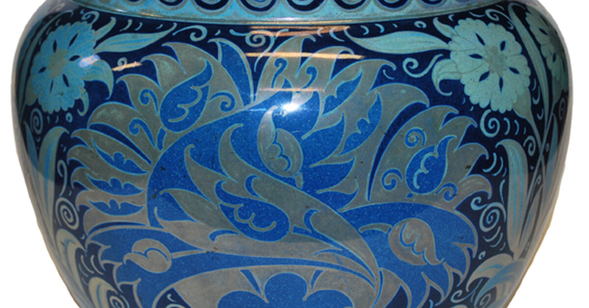 William De Morgan, Moonlight lustre floral jardiniere, 1888-1907 ...