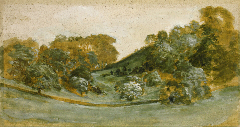 George Frederic Watts, Watercolour Landscape Study of Woodland and ...